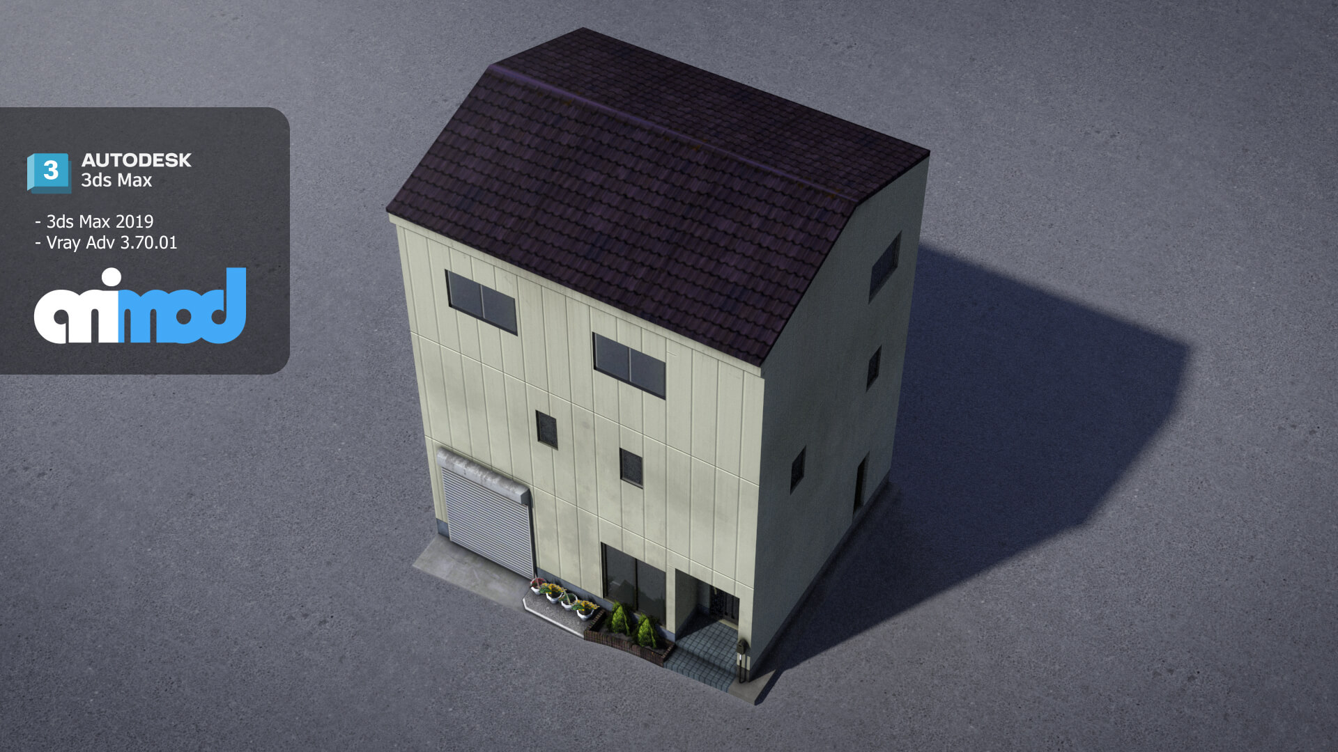 Japanese Building 0007 - 3D Model by animod