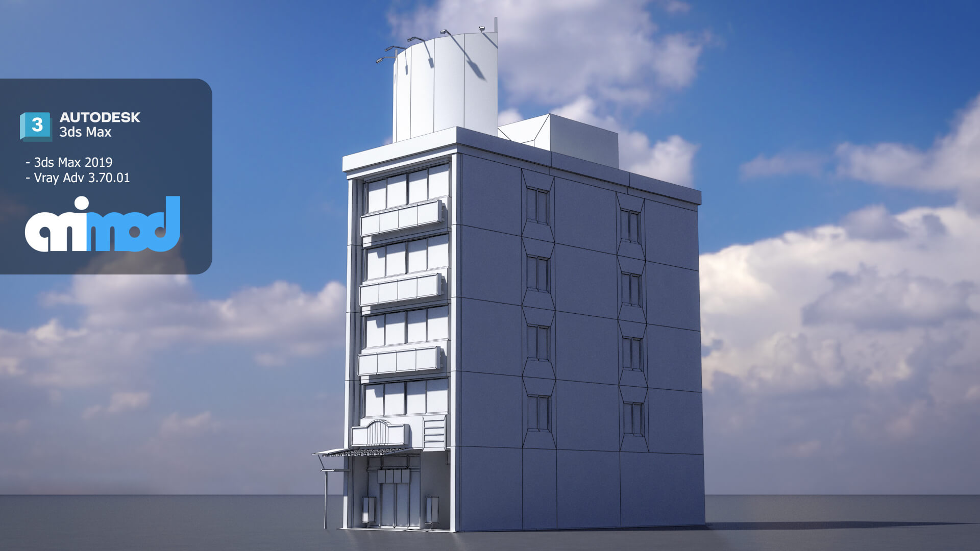 Japanese Building 0017 - 3D Model by animod