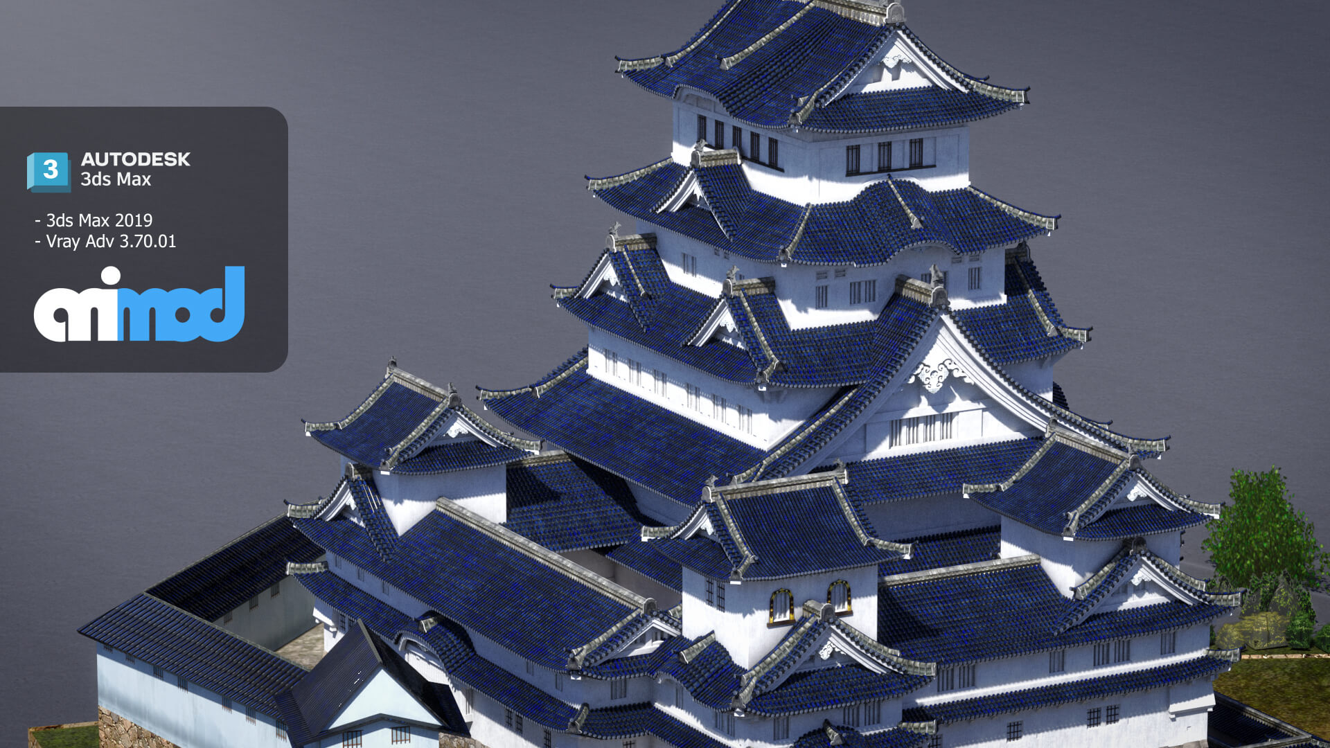 Japanese Castle - 3D Model by animod