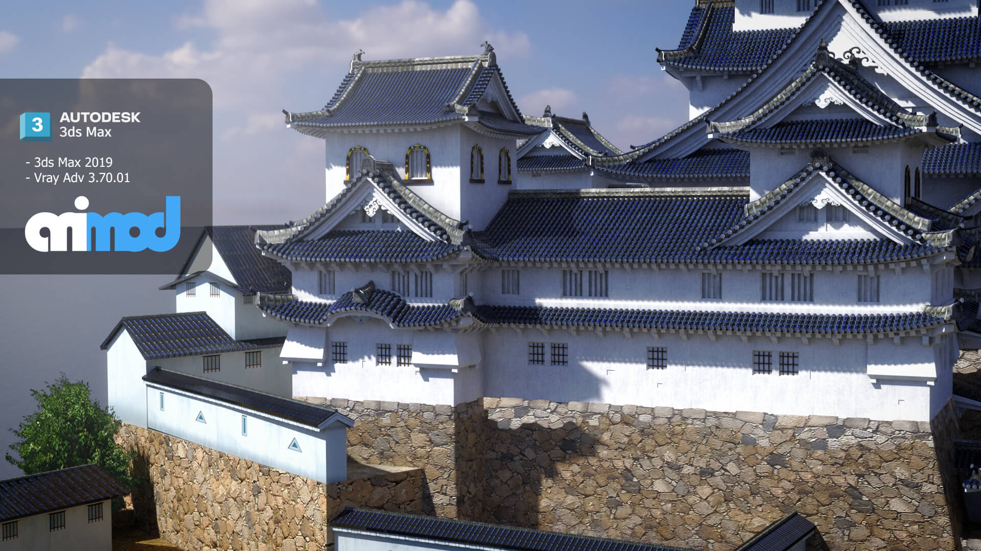 Japanese Castle - 3D Model by animod