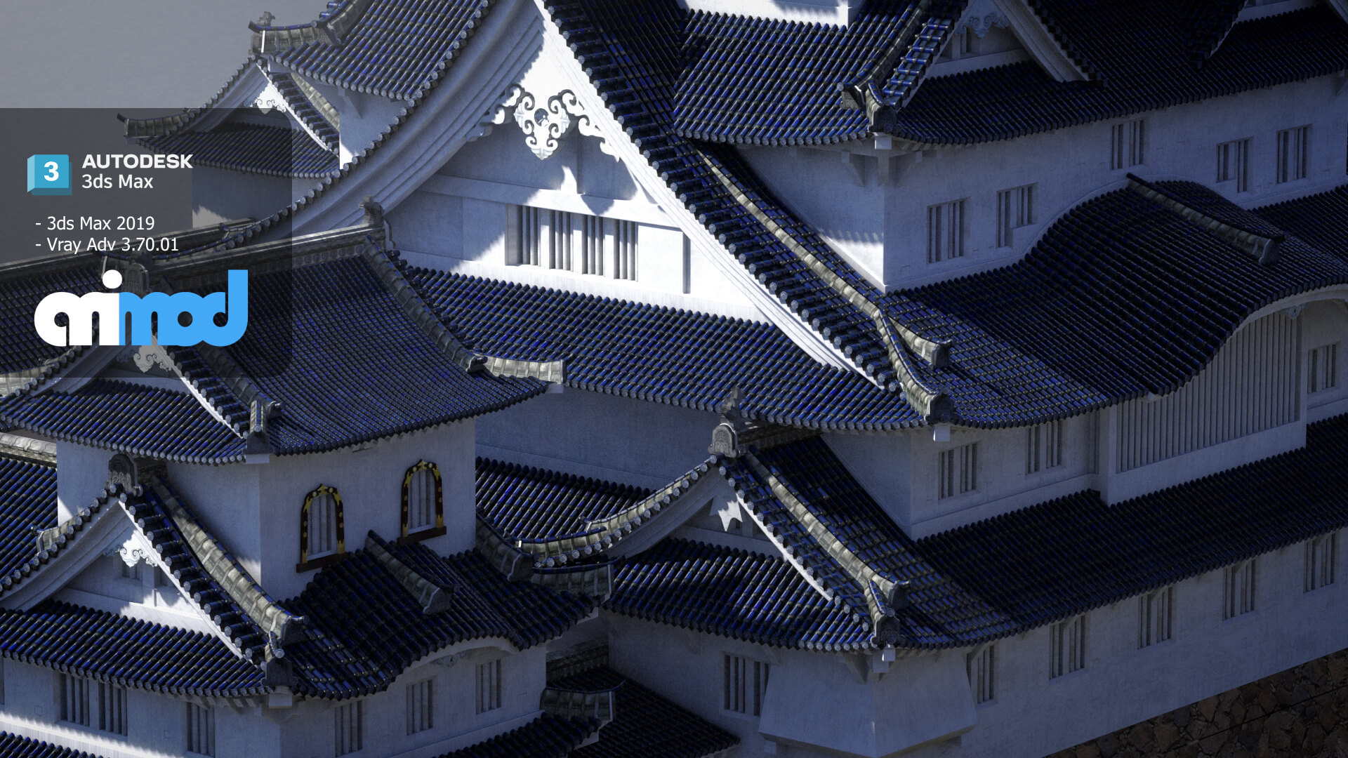 Japanese Castle - 3D Model by animod