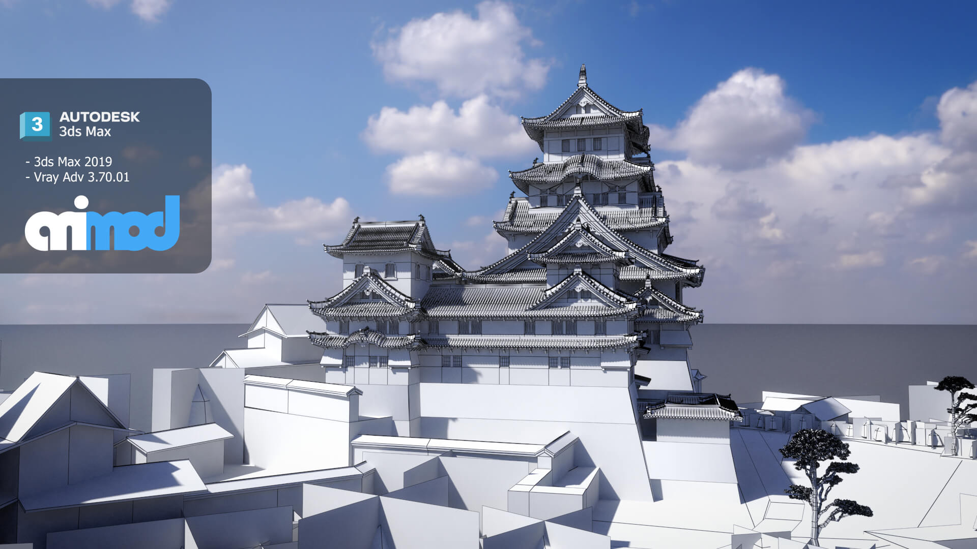 Japanese Castle - 3D Model by animod