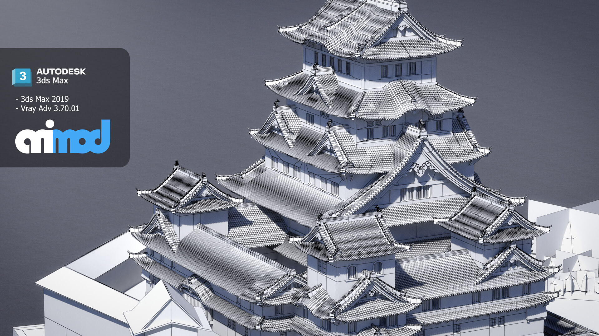 Japanese Castle - 3D Model by animod