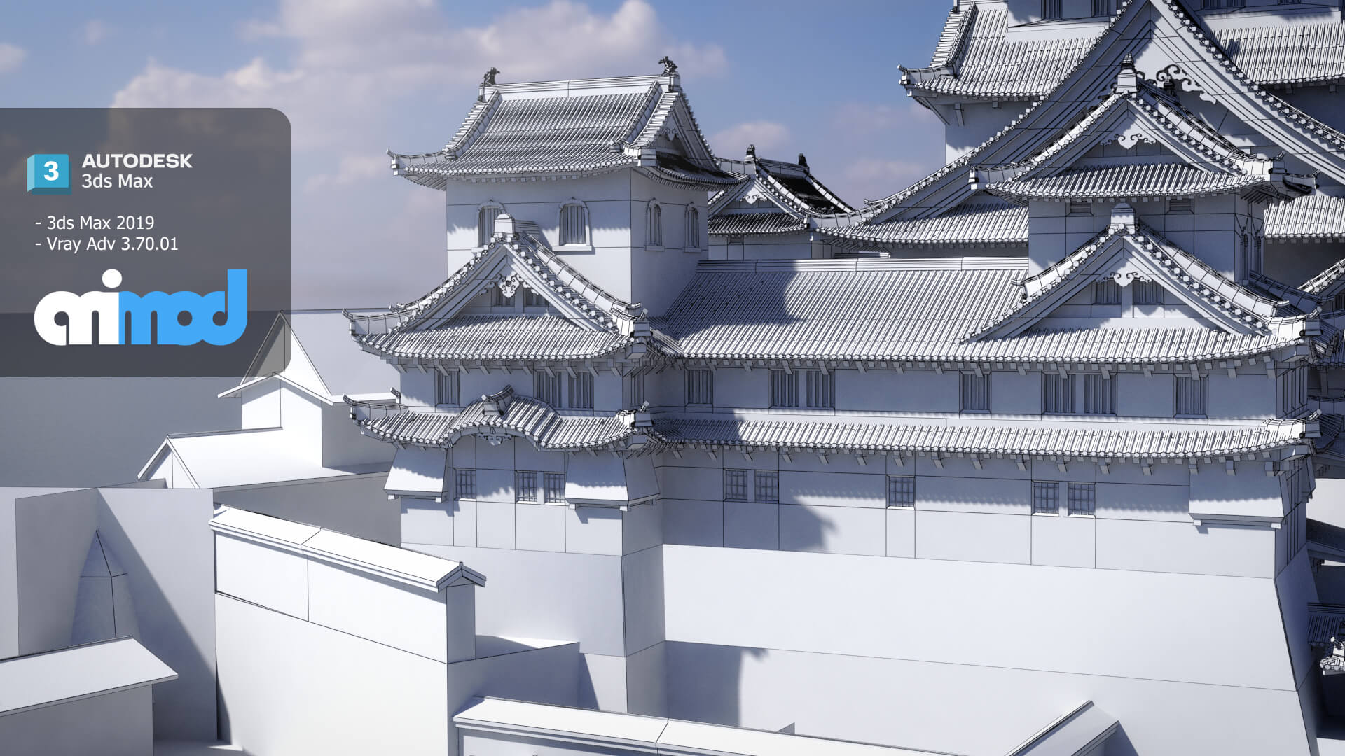 Japanese Castle - 3D Model by animod