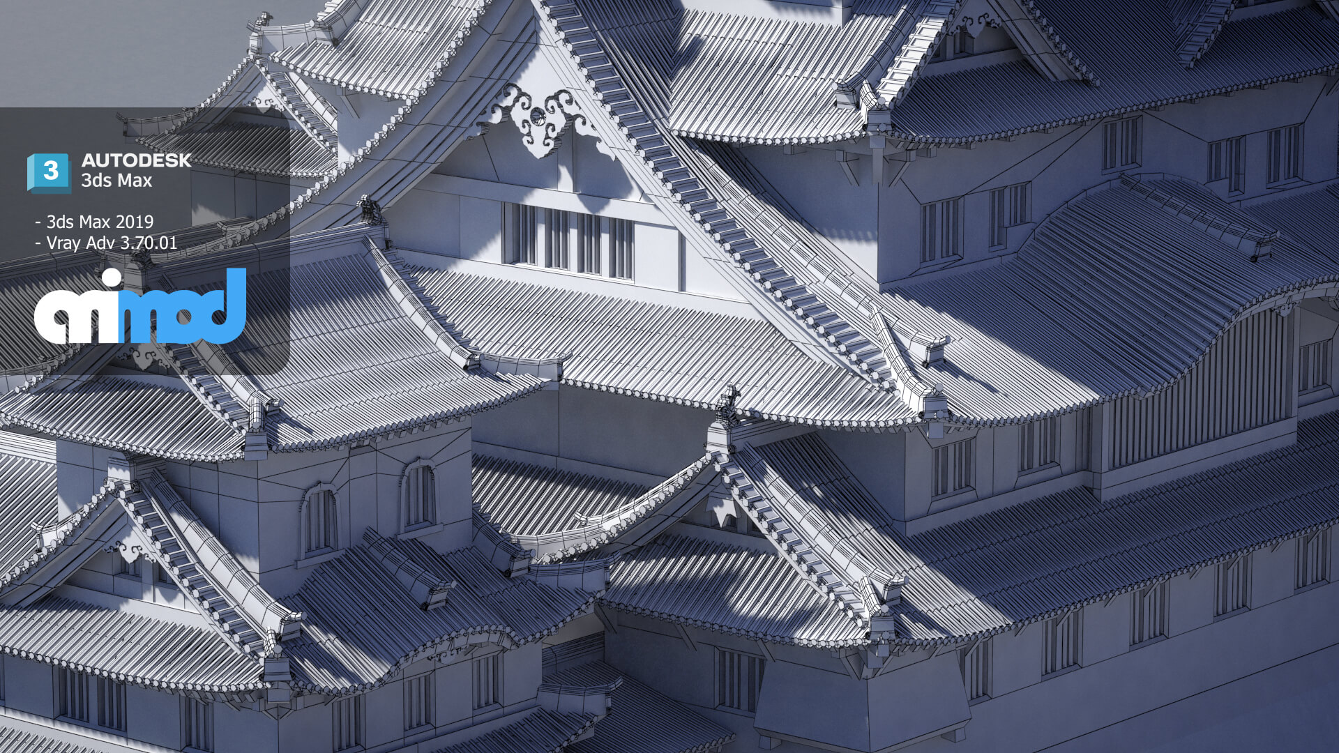 Japanese Castle - 3D Model by animod