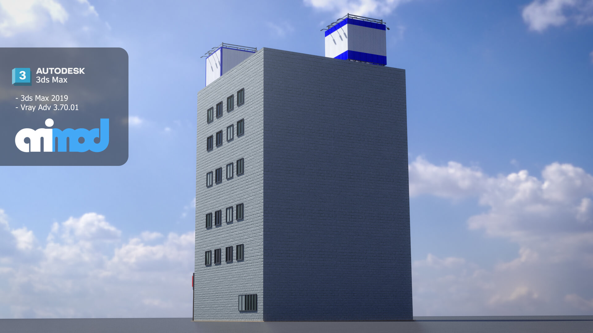 Japanese Commercial Building 0002 - 3D Model by animod