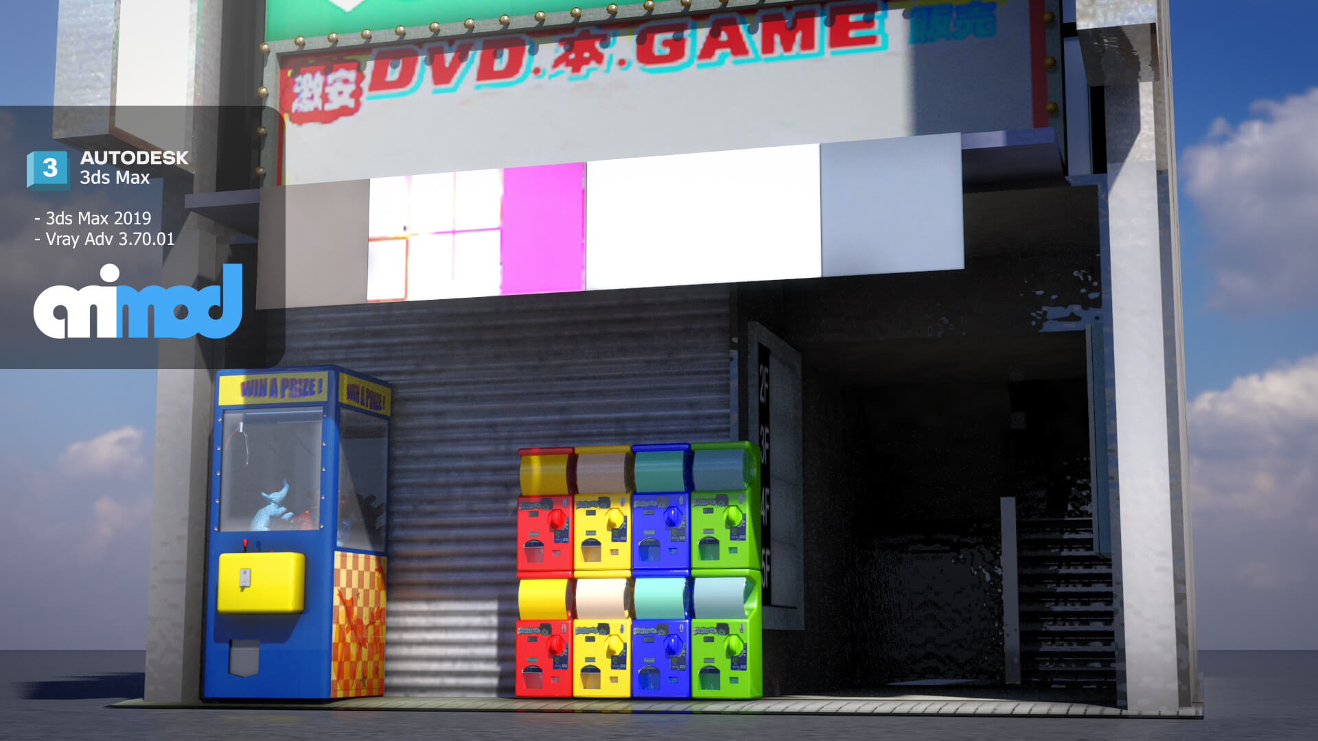 Japanese Commercial Building 0004 - 3D Model by animod