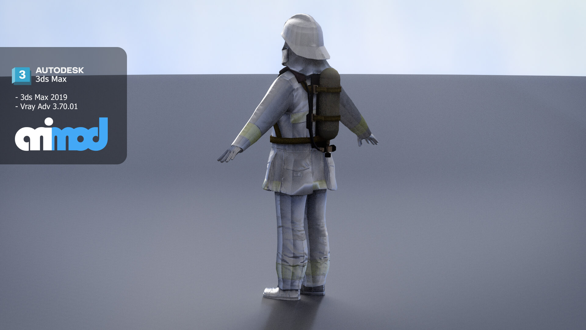 Japanese Firefighter 0001 - 3D Model by animod