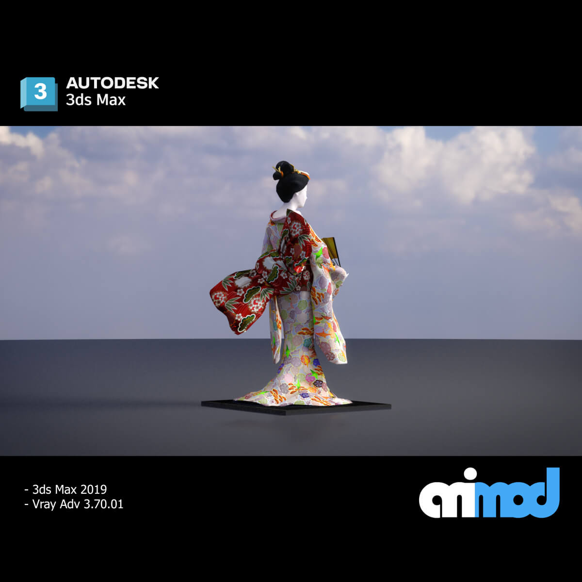 Japanese Geiko Doll - 3D Model by animod