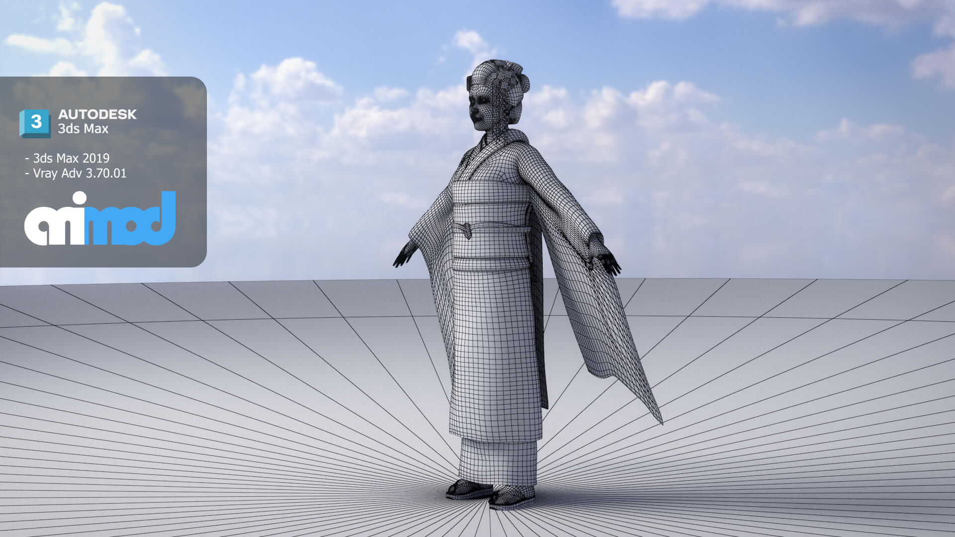 Japanese Geisha - 3D Model by animod