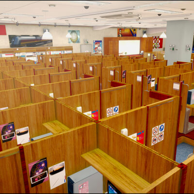 Japanese Internet Cafe - 3D Model by animod