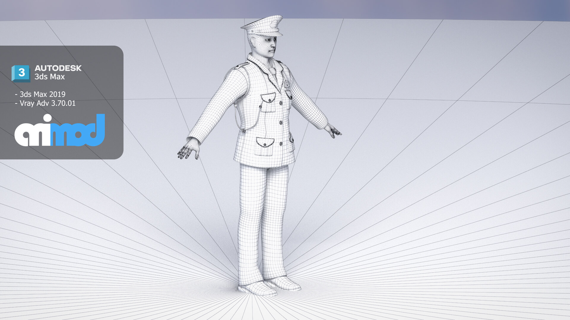 Japanese Police 0001 - 3D Model by animod