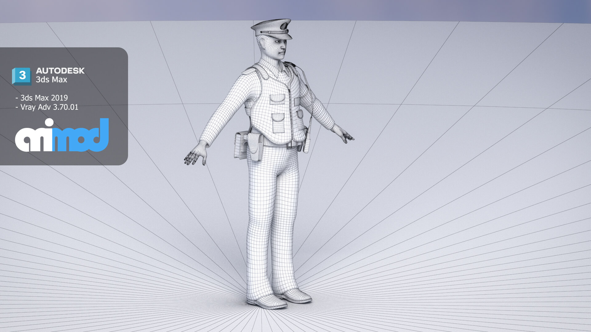 Japanese Police 0002 - 3D Model by animod