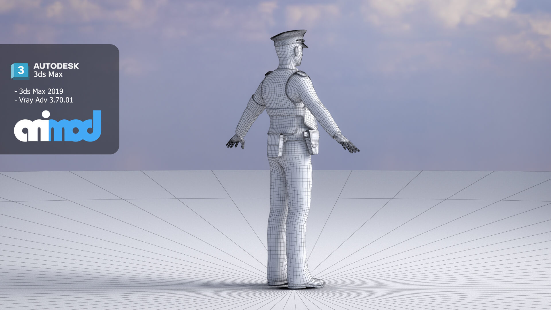 Japanese Police 0002 - 3D Model by animod