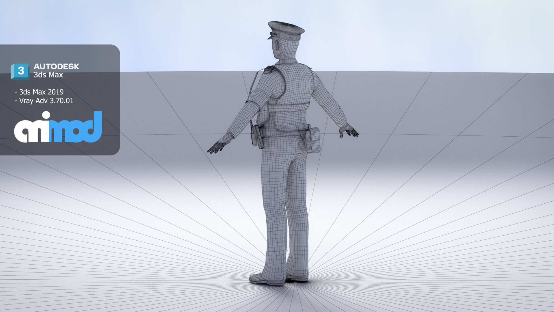 Japanese Police 0002 - 3D Model by animod