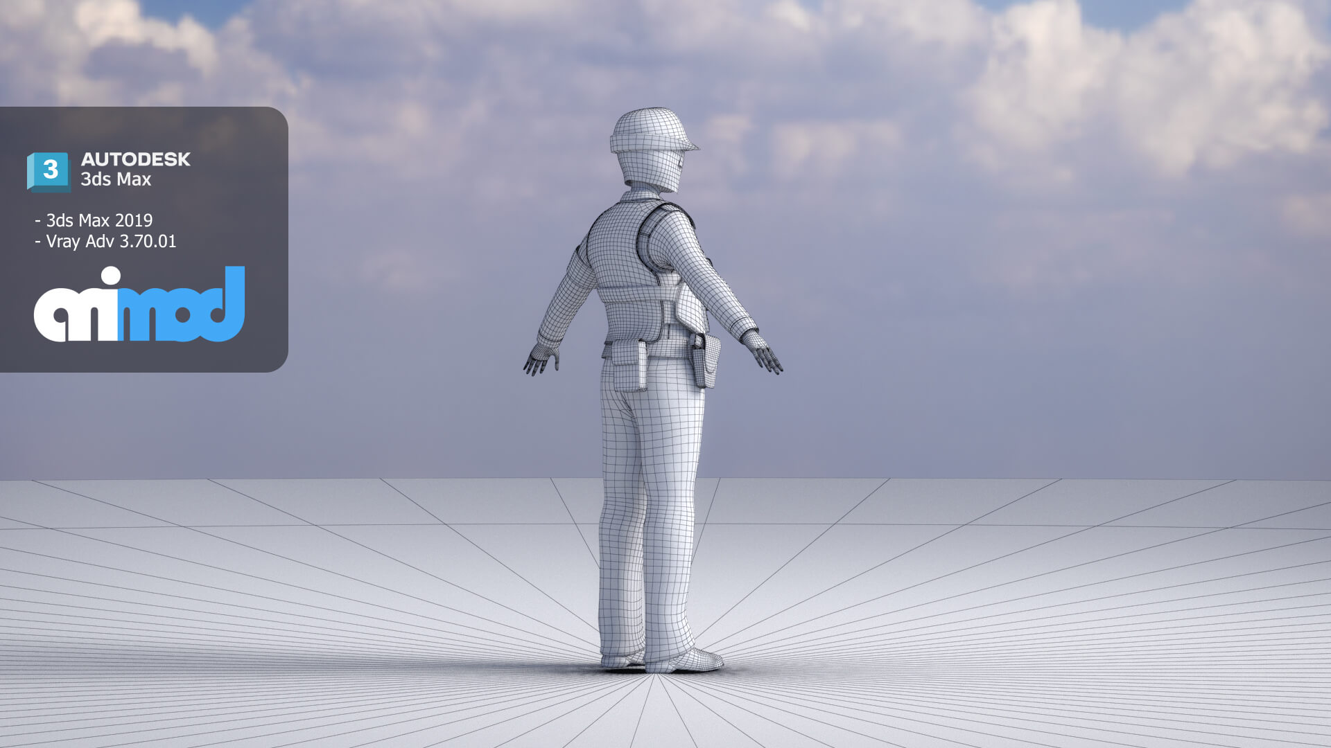 Japanese Police Woman 0002 - 3D Model by animod