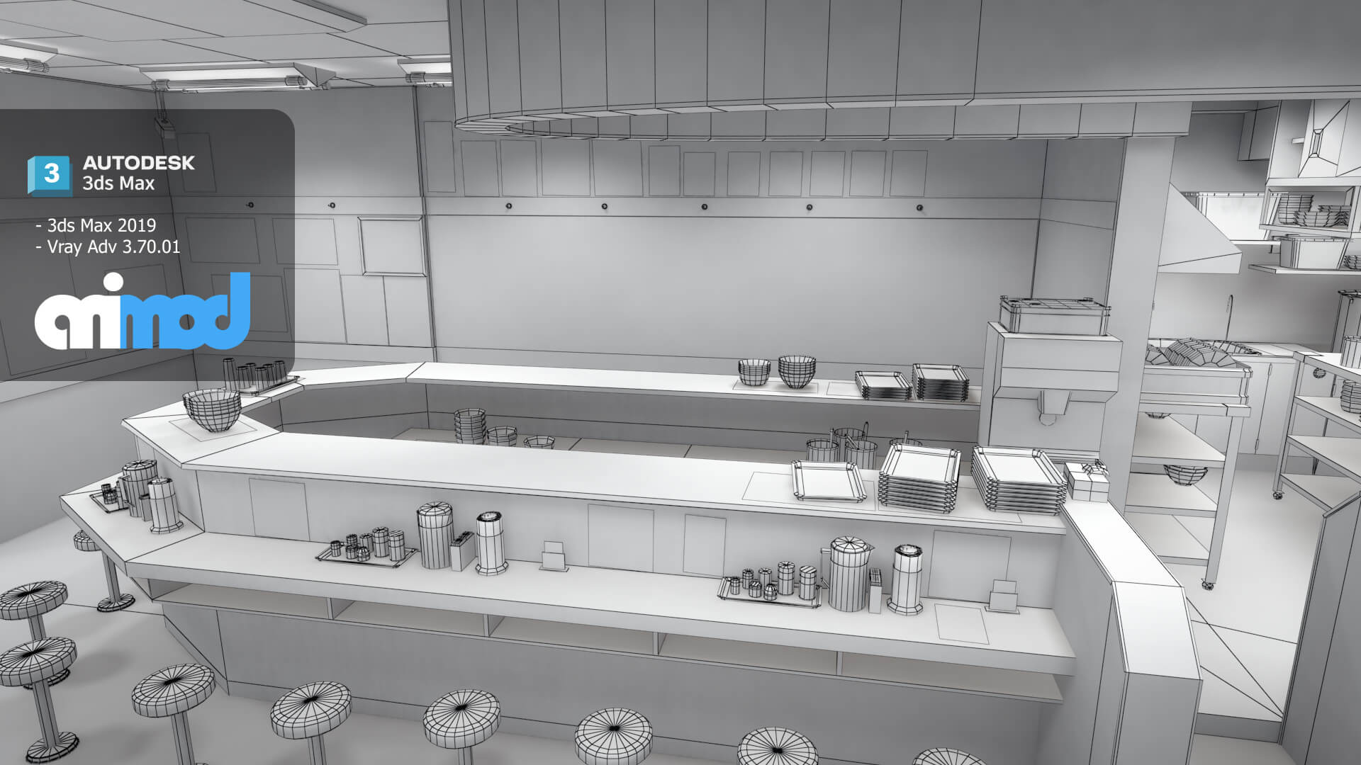 Japanese Rice Bowl Restaurant - 3D Model by animod