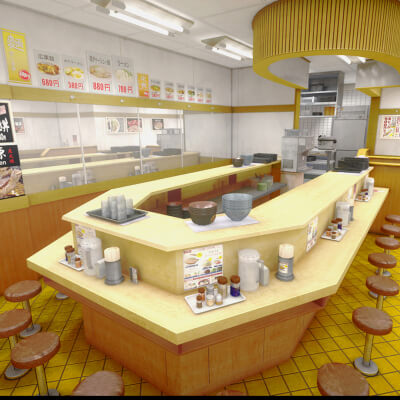Japanese Rice Bowl Restaurant - 3D Model by animod