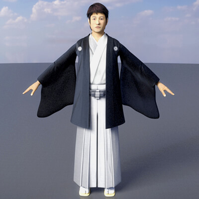 Japanese Samurai 01 - 3D Model by animod