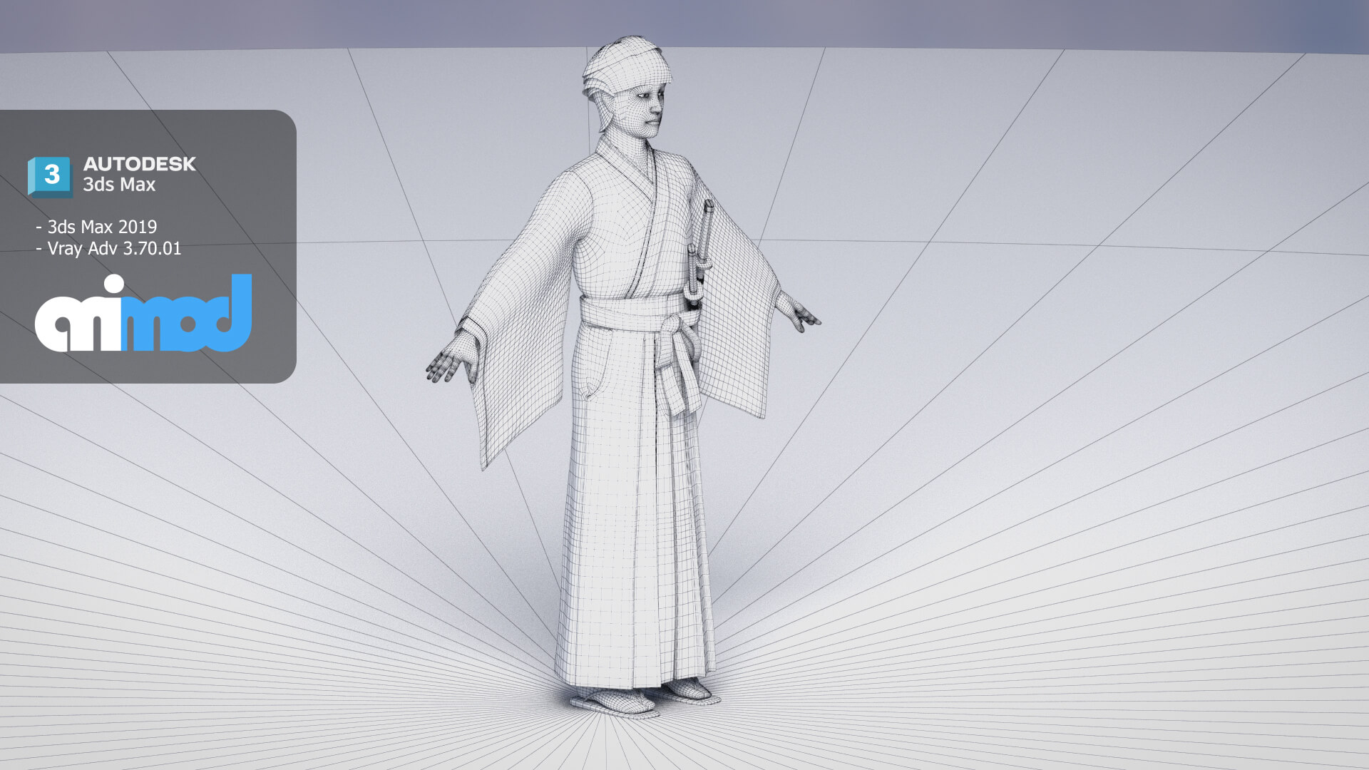 Japanese Samurai 02 - 3D Model by animod