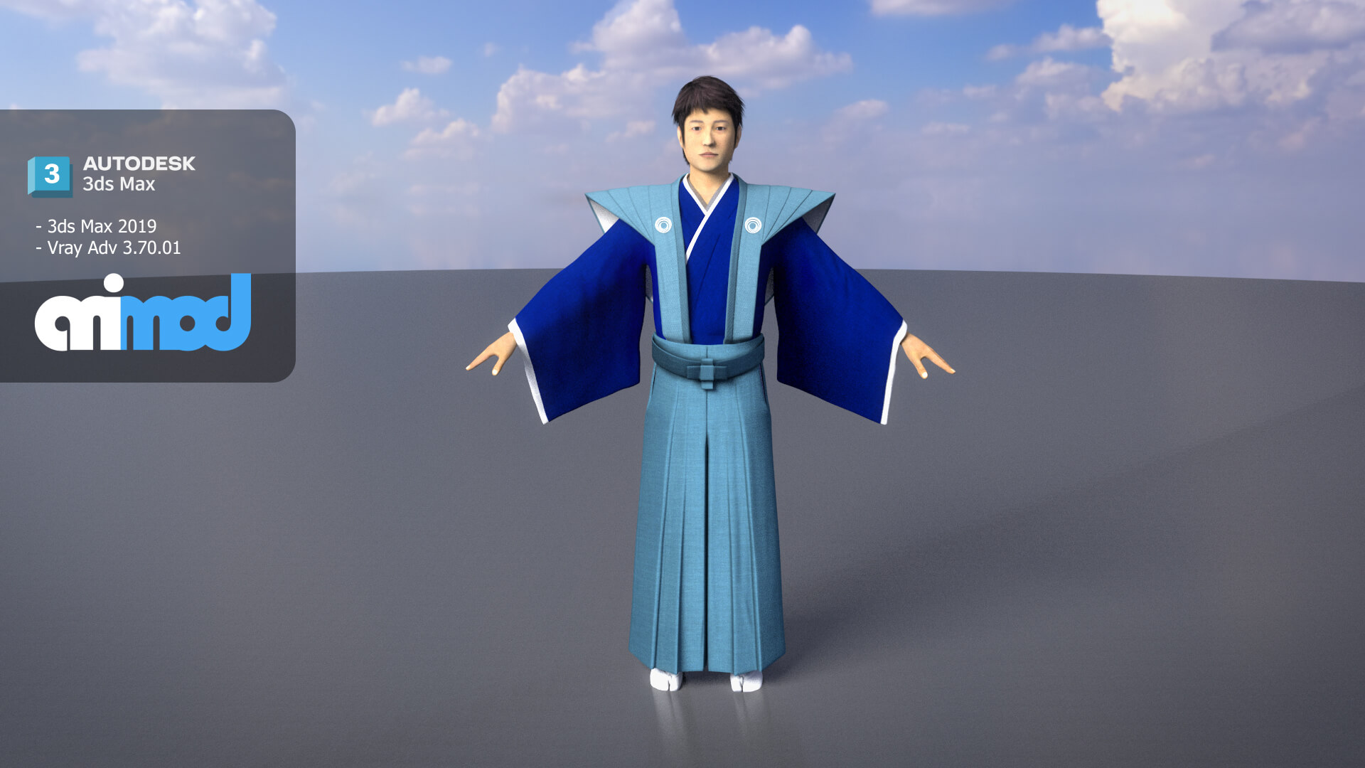 Japanese Samurai 04 - 3D Model by animod