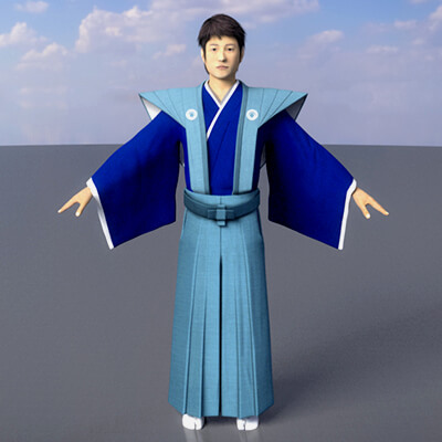 Japanese Samurai 04 - 3D Model by animod