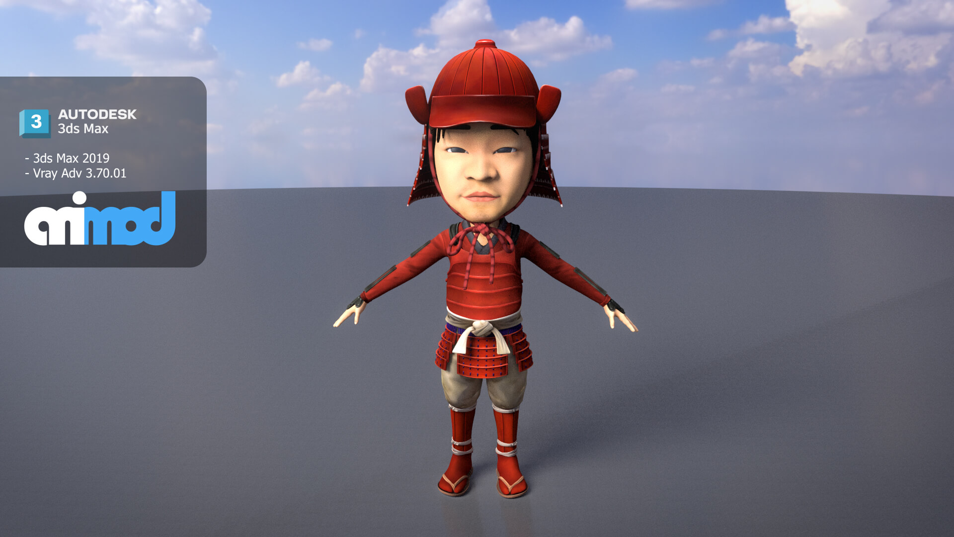 Japanese Samurai - 3D Model by animod