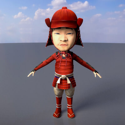 Japanese Samurai - 3D Model by animod