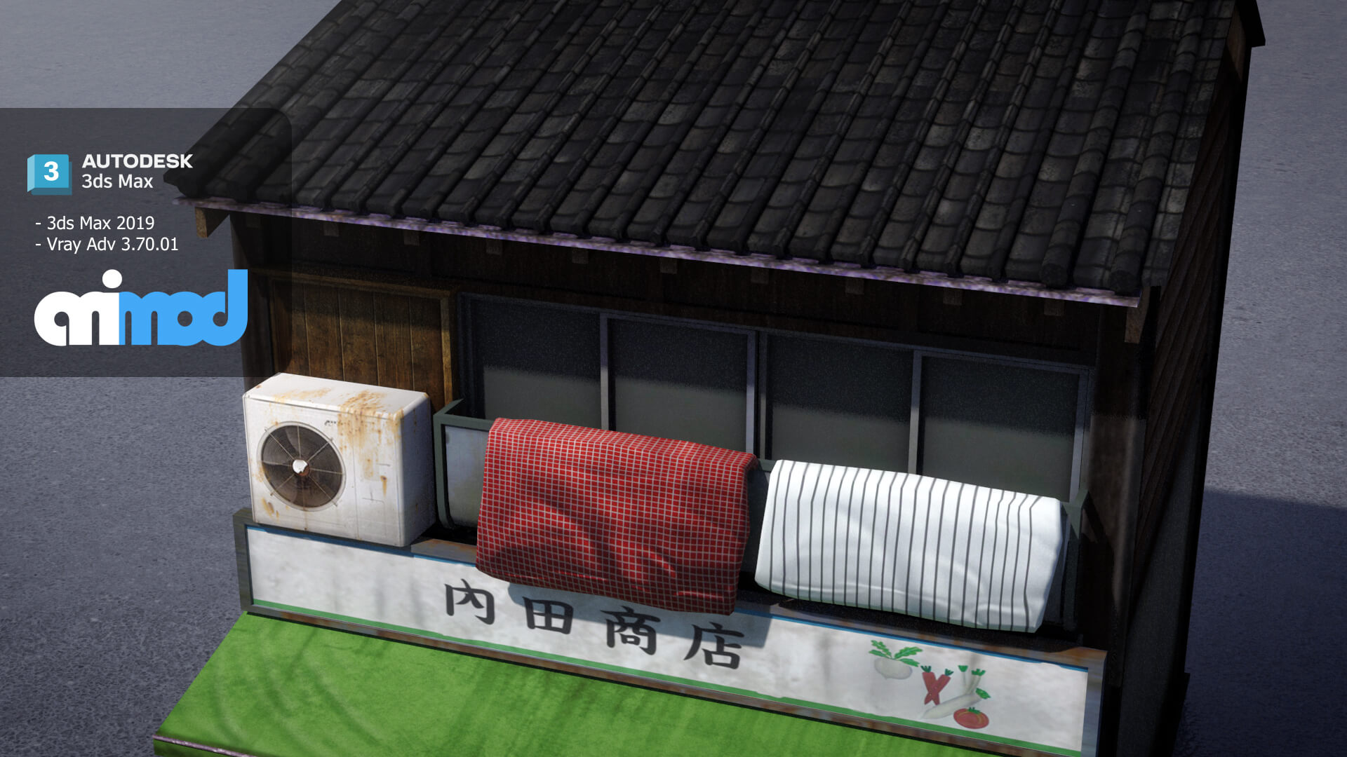 Japanese Store 0036 - 3D Model by animod