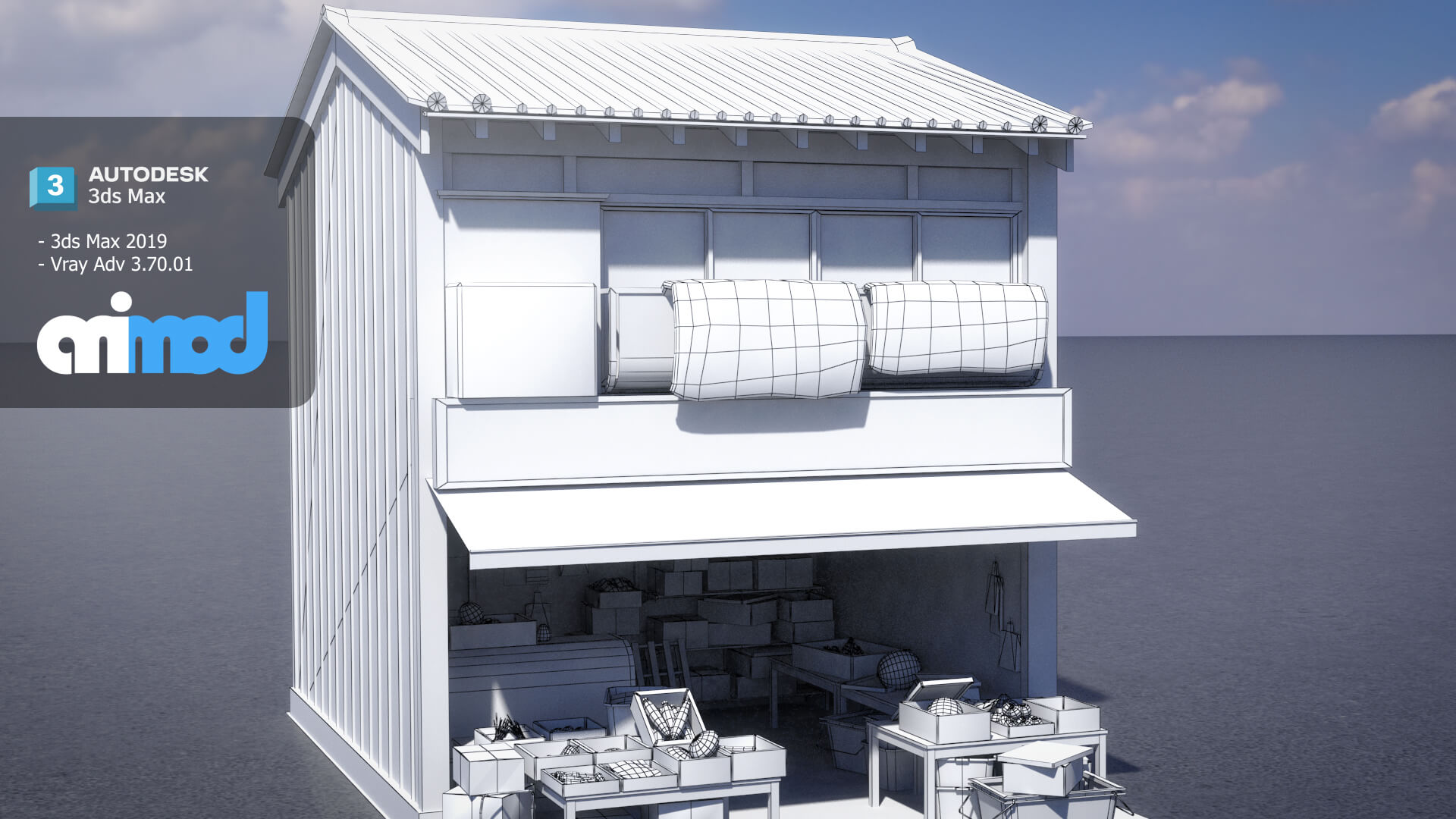 Japanese Store 0036 - 3D Model by animod