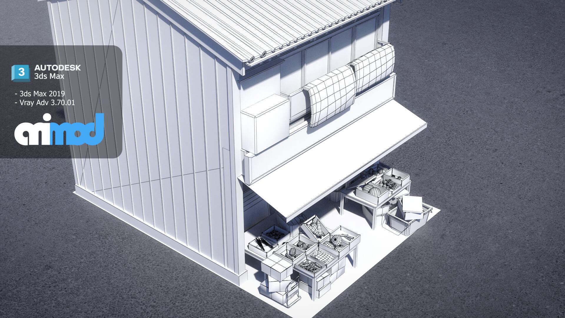 Japanese Store 0036 - 3D Model by animod