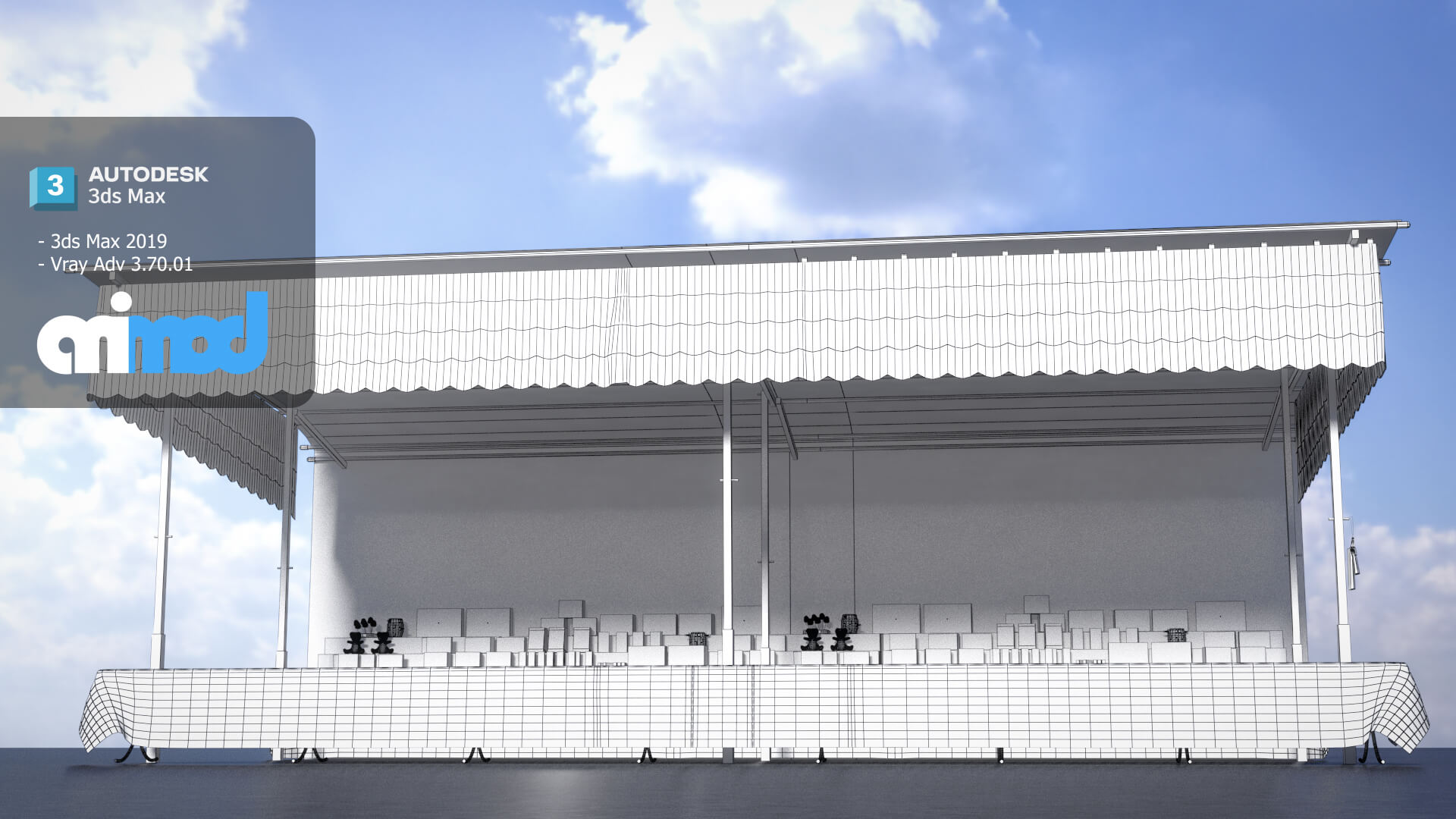 Japanese Street Stall 0008 Shateki Gunshooting - 3D Model by animod