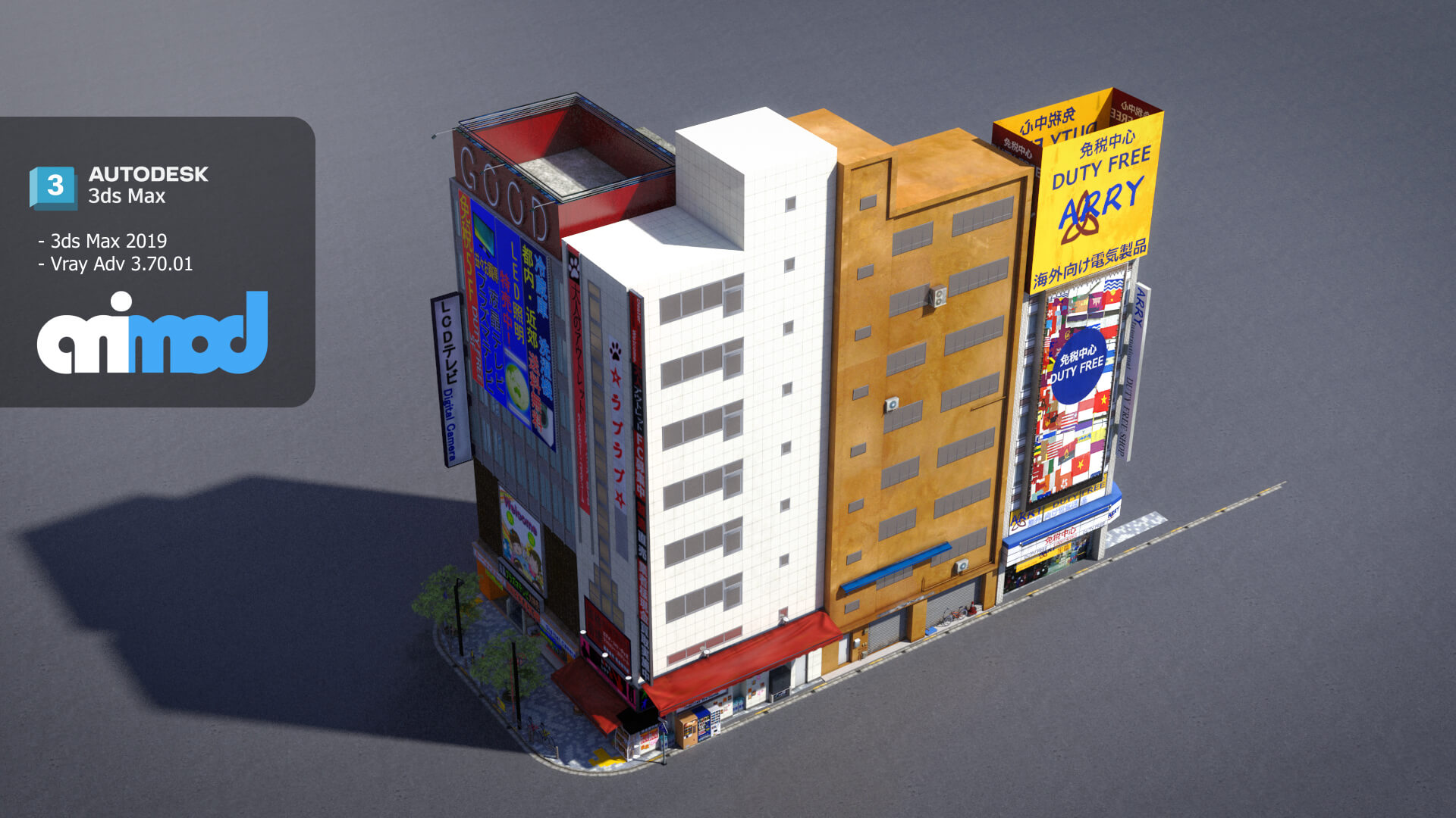 Japanese Streetscape Akihabara 0005 - 3D Model by animod