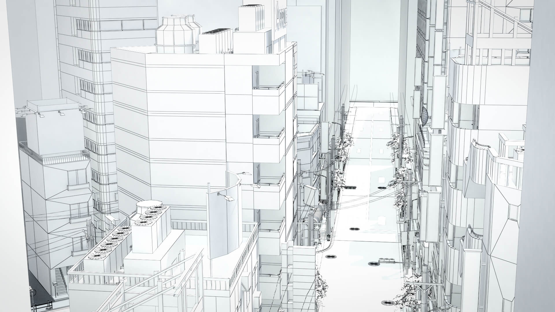 Japanese Streetscape Tokyo 0004 - 3D Model by animod