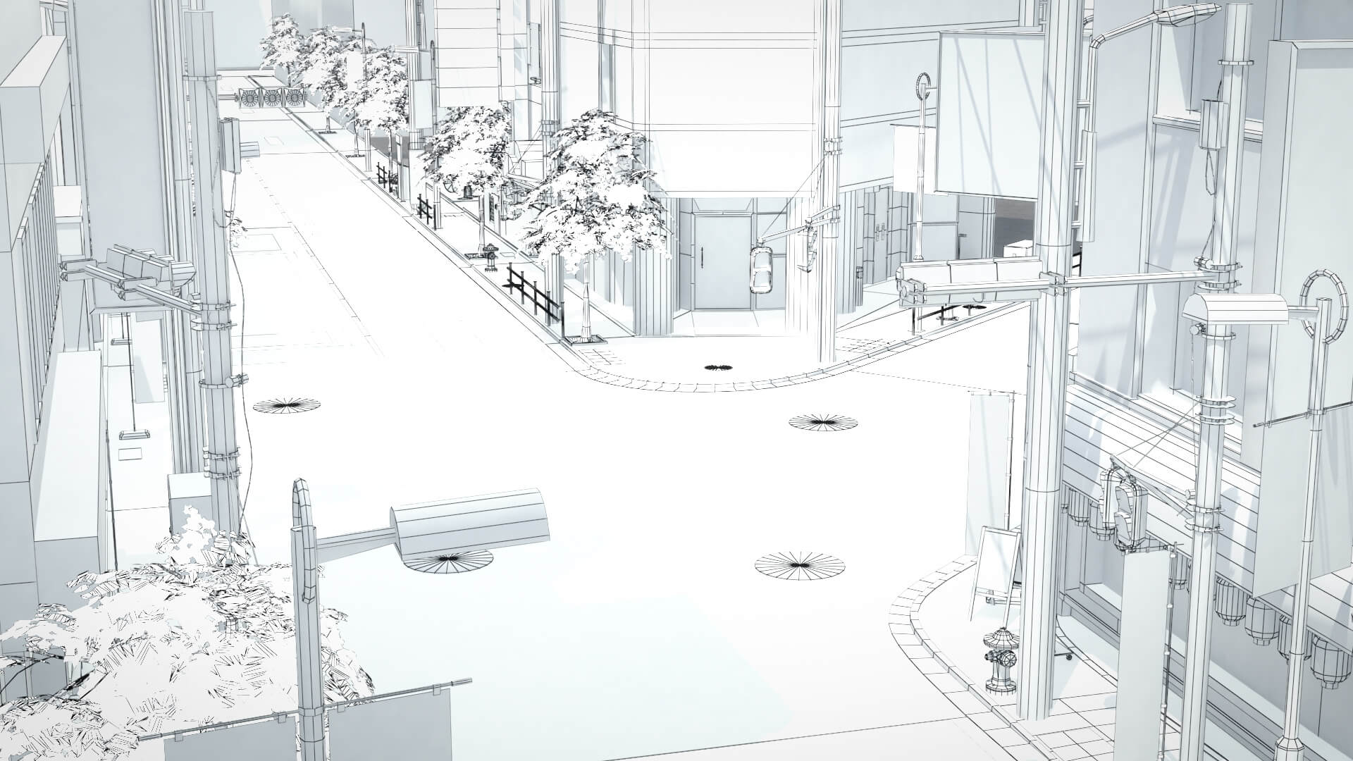 Japanese Streetscape Tokyo 0004 - 3D Model by animod