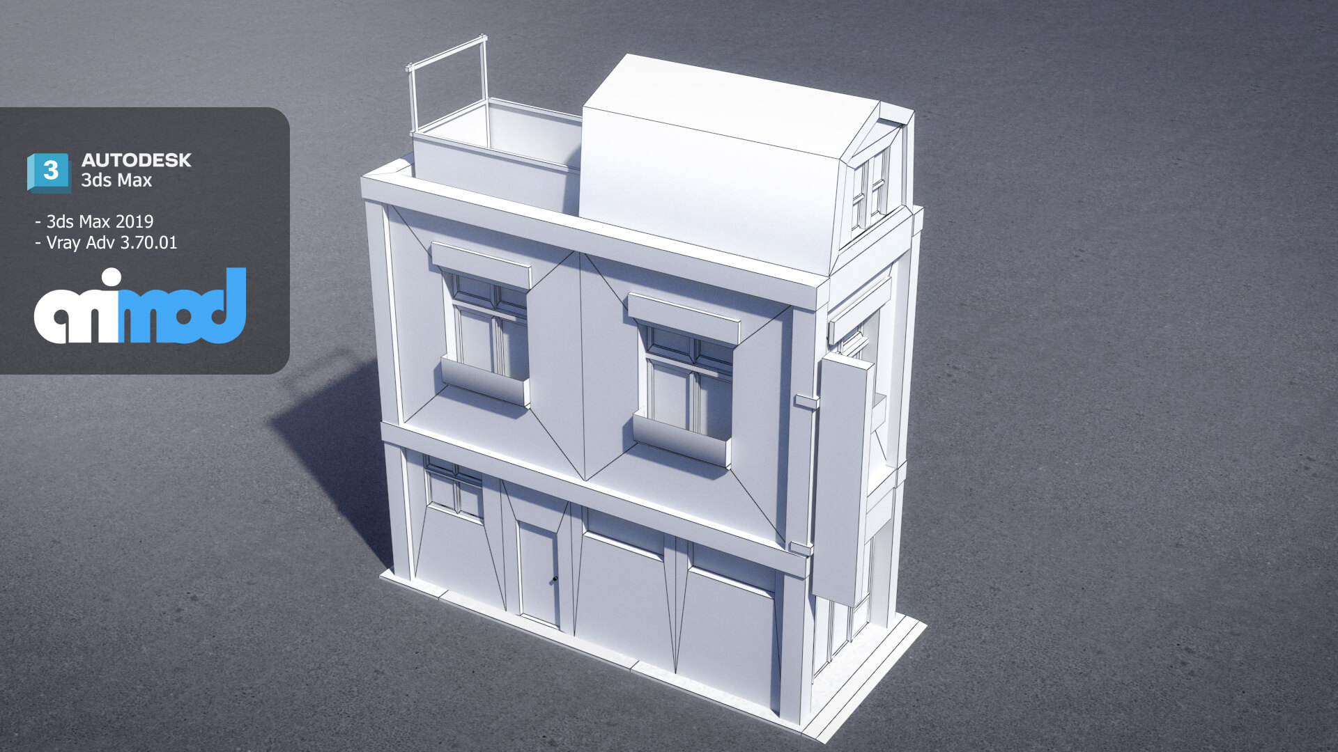 Japanese Style House 0007 - 3D Model by animod