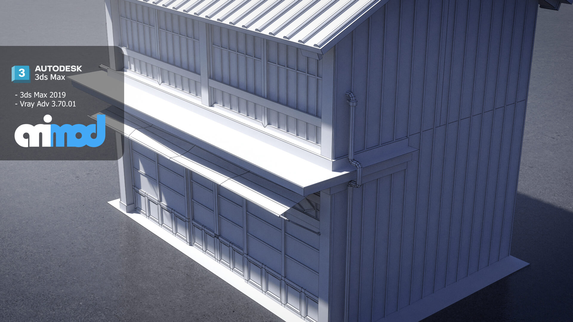 Japanese Style House 0011 - 3D Model by animod