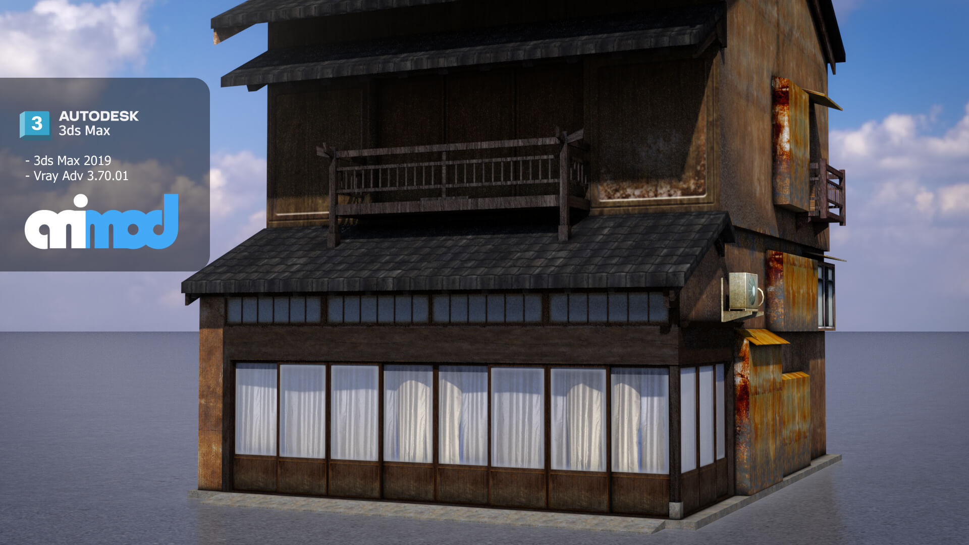 Japanese Style House 0014 - 3D Model by animod