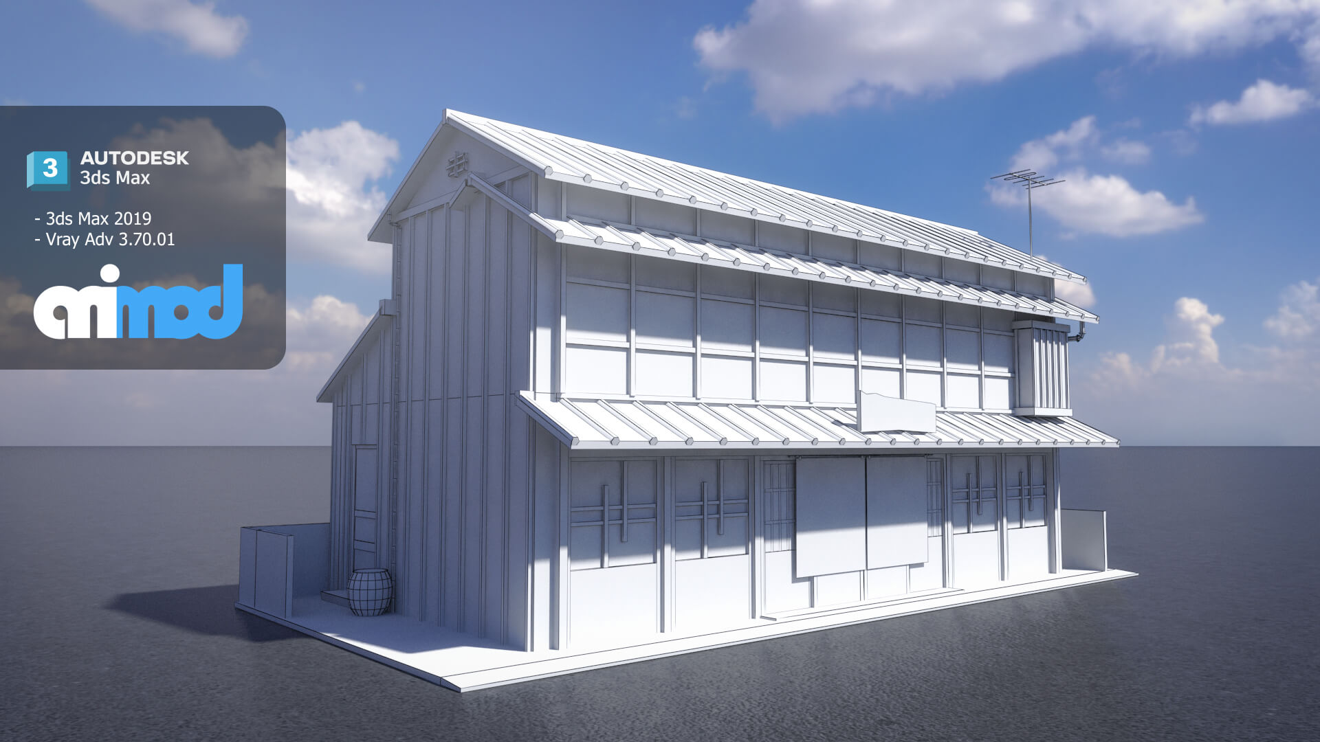 Japanese Style House 0017 - 3D Model by animod