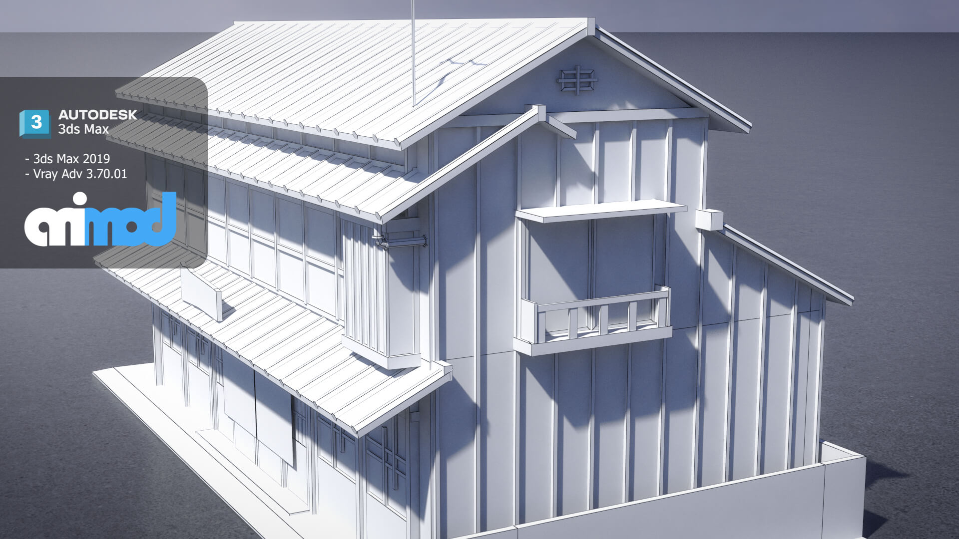 Japanese Style House 0017 - 3D Model by animod