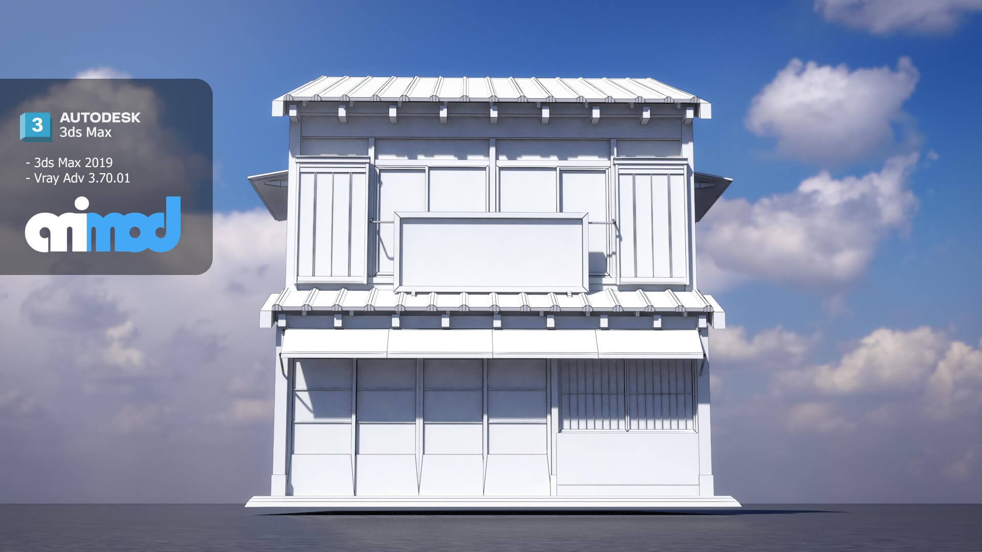 Japanese Style House 0019 - 3D Model by animod