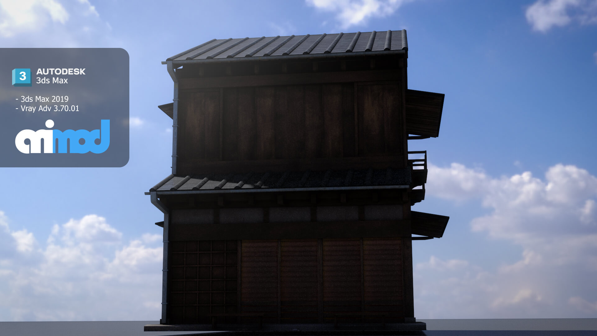 Japanese Style House 0022 - 3D Model by animod