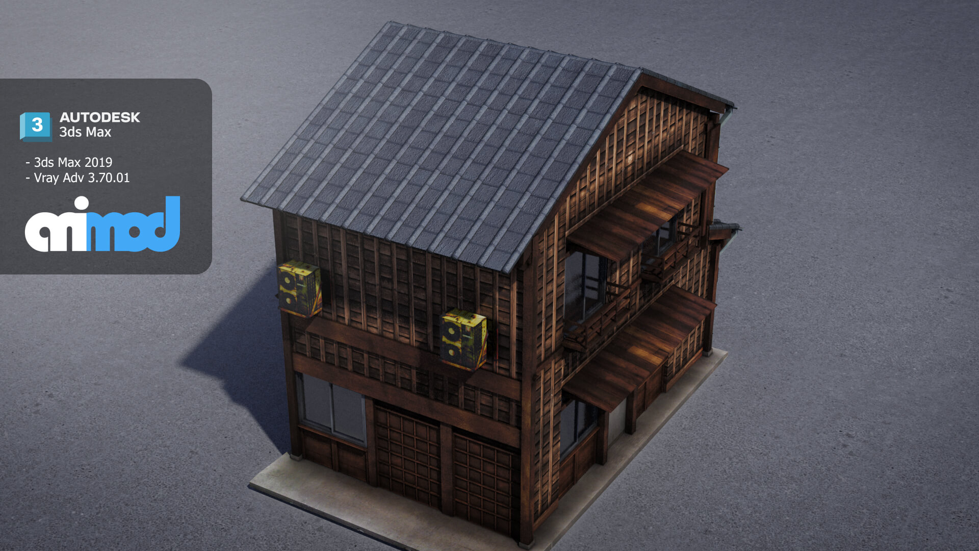 Japanese Style House 0022 - 3D Model by animod