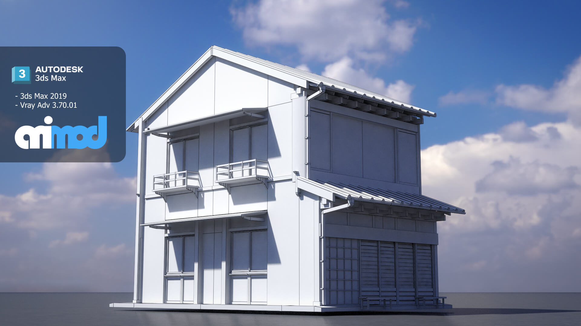 Japanese Style House 0022 - 3D Model by animod
