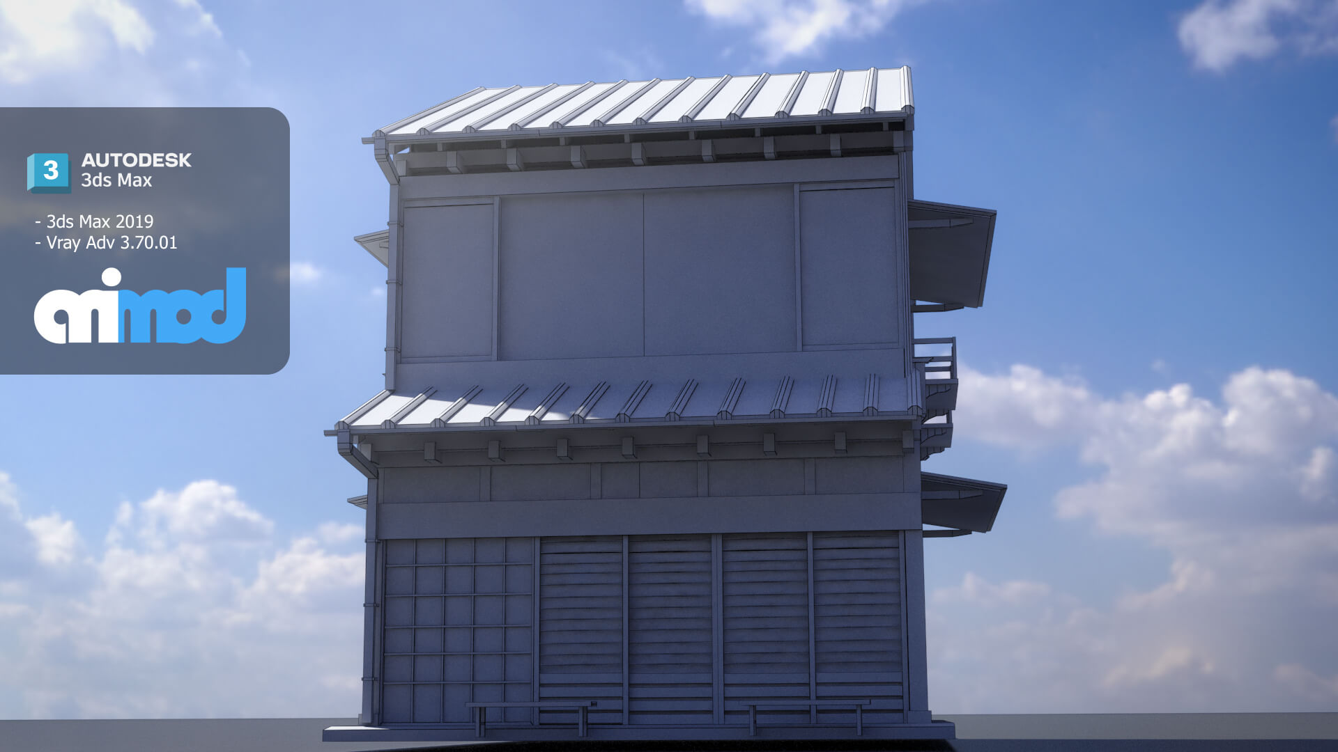 Japanese Style House 0022 - 3D Model by animod