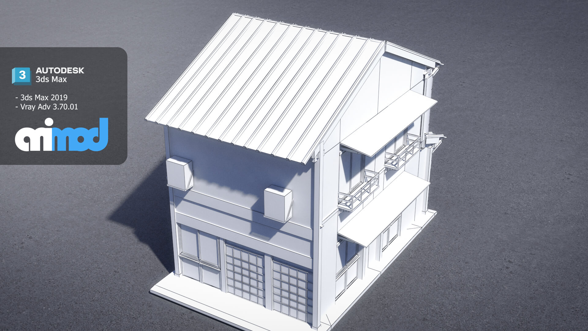 Japanese Style House 0022 - 3D Model by animod