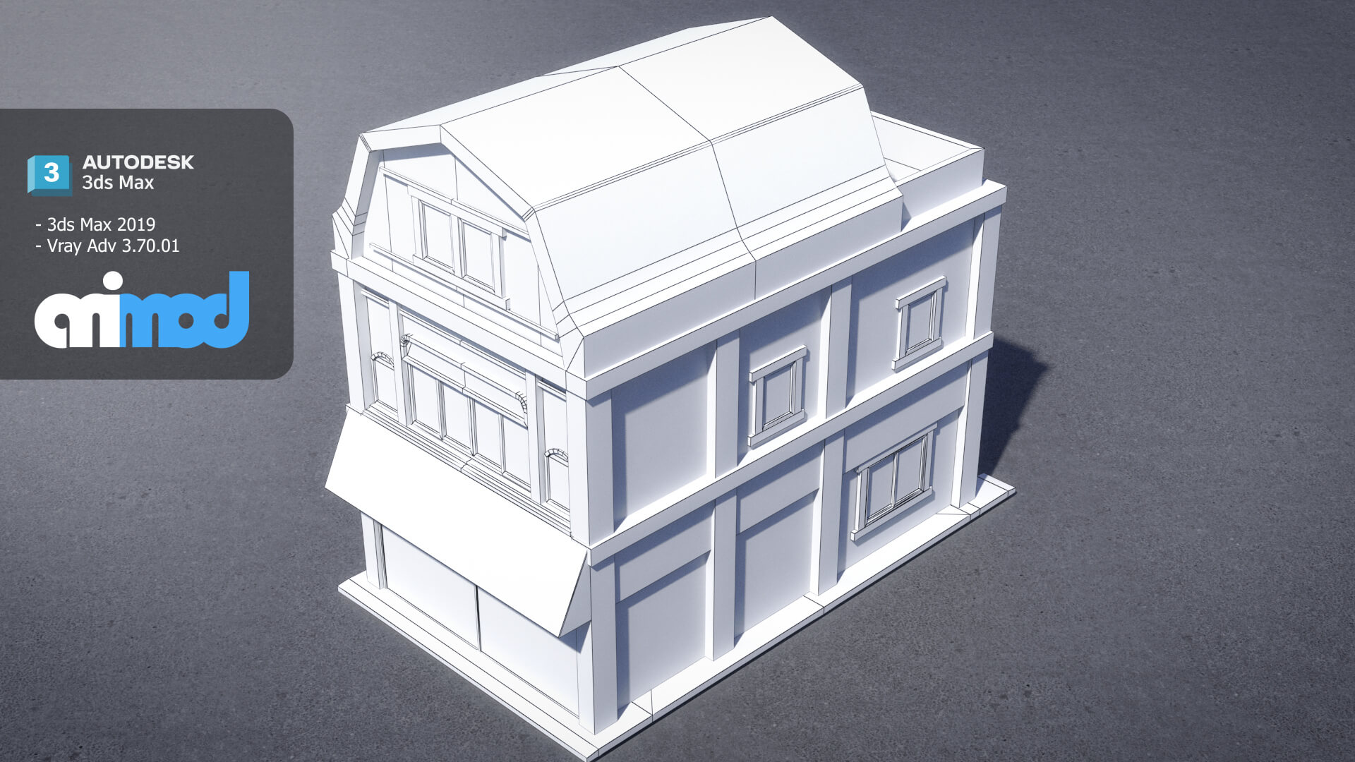 Japanese Style House 0023 - Free 3D Model by animod