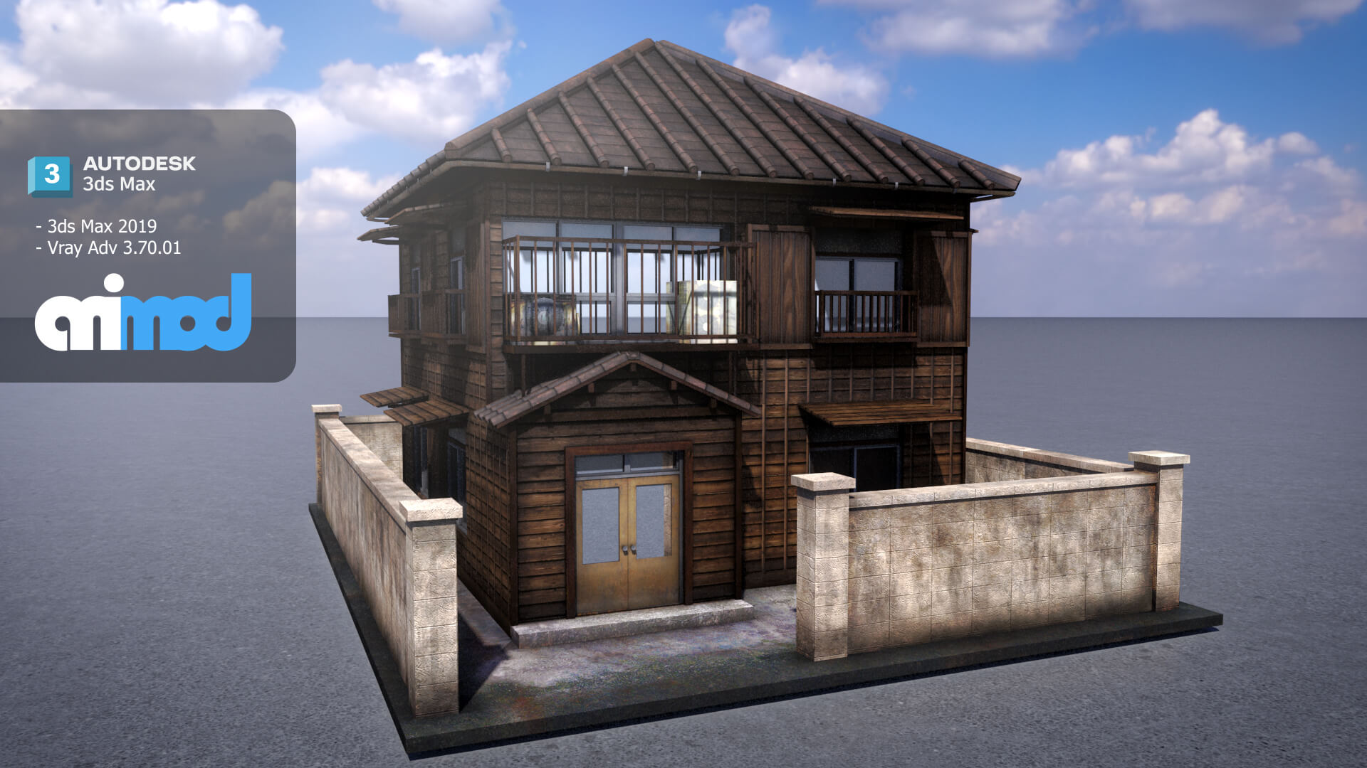 Japanese Style House 0026 - 3D Model by animod