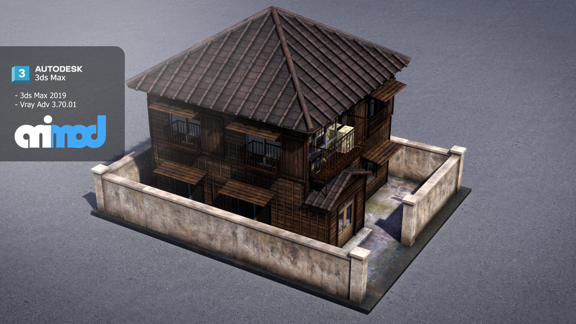 Japanese Style House 0026 - 3D Model by animod