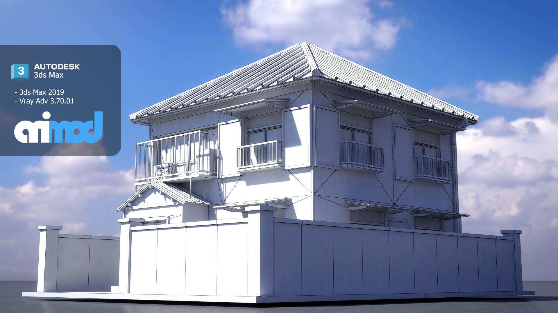 Japanese Style House 0026 - 3D Model by animod
